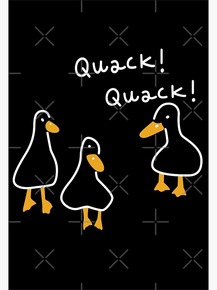 "Quack Quack Quack Funny Duck" Poster for Sale by edhie815 | Redbubble