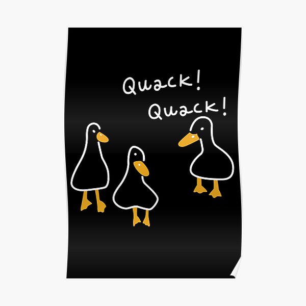 "Quack Quack Quack Funny Duck" Poster for Sale by edhie815 | Redbubble
