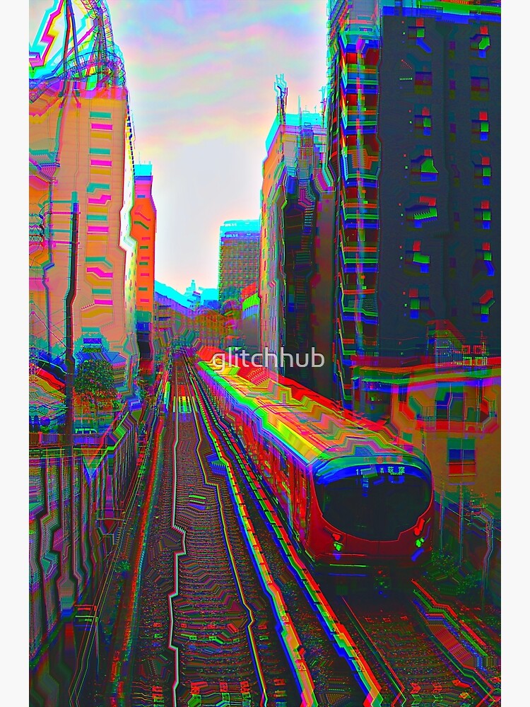 "Japanese Train Glitch Art" Poster for Sale by glitchhub | Redbubble