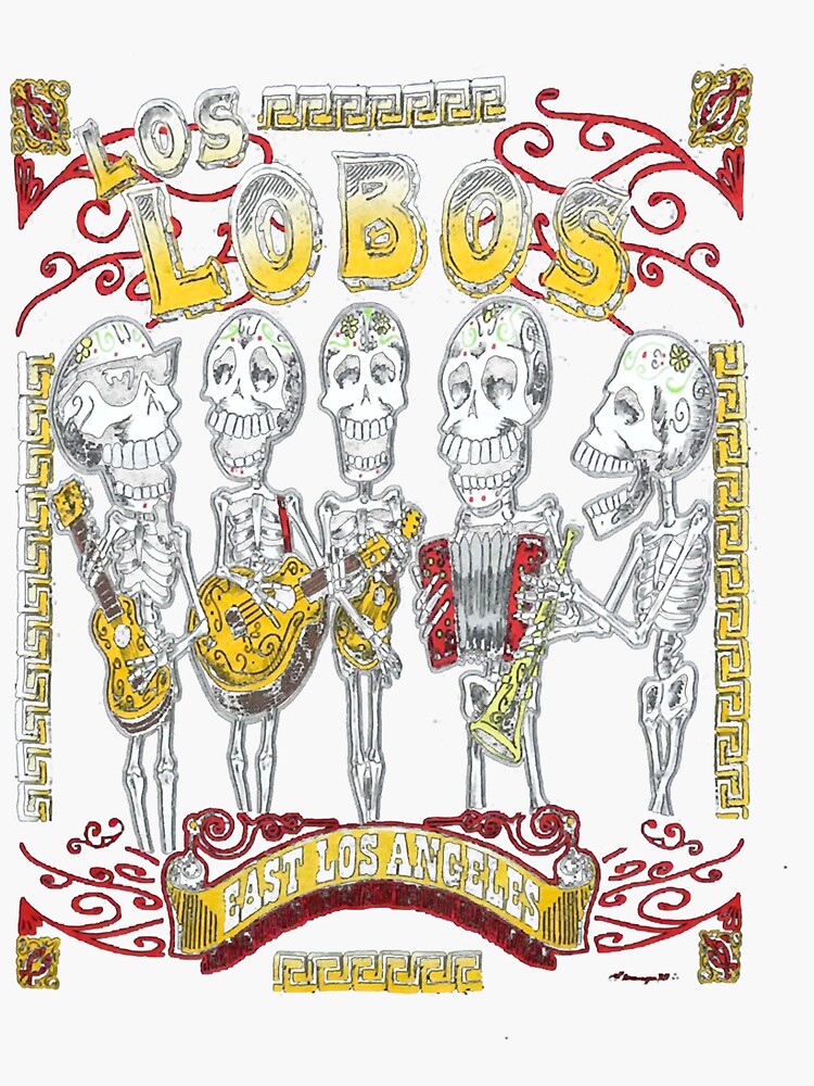 "LOS LOBOS" Sticker for Sale by schomburg6c | Redbubble