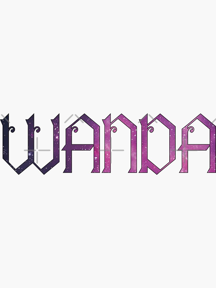 "WANDA Name I - My name is WANDA - typography name - Galaxy Vibe ...