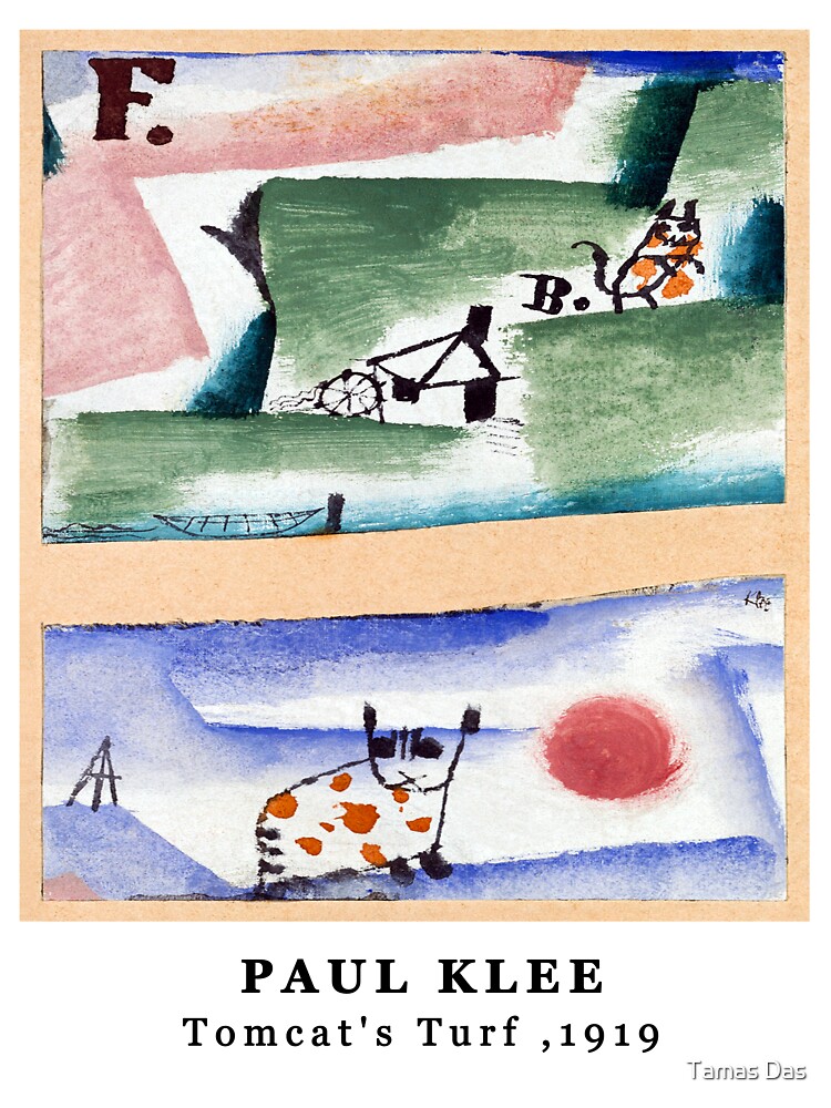 "Tomcats Turf by Paul Klee Bauhaus" Sticker for Sale by sibudas | Redbubble