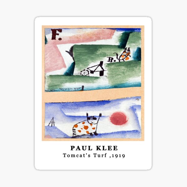 "Tomcats Turf by Paul Klee Bauhaus" Sticker for Sale by sibudas | Redbubble