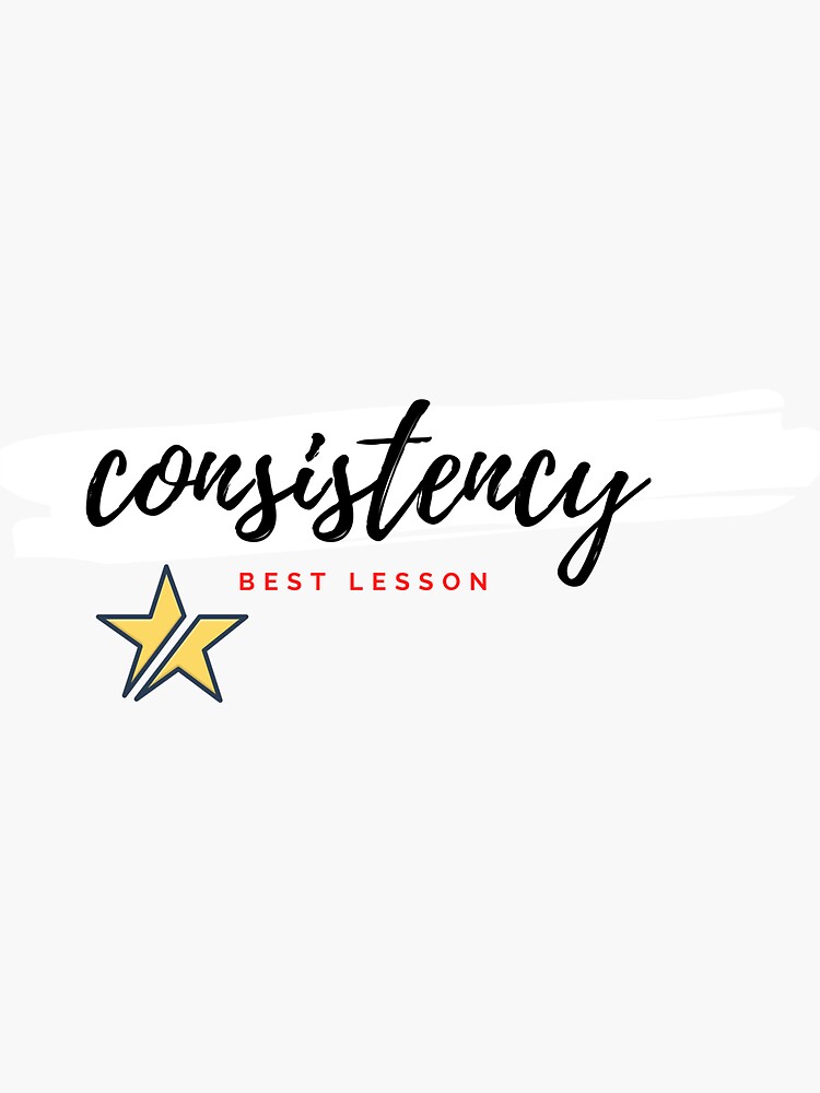 "consistency designs" Sticker for Sale by Andydesign59 | Redbubble