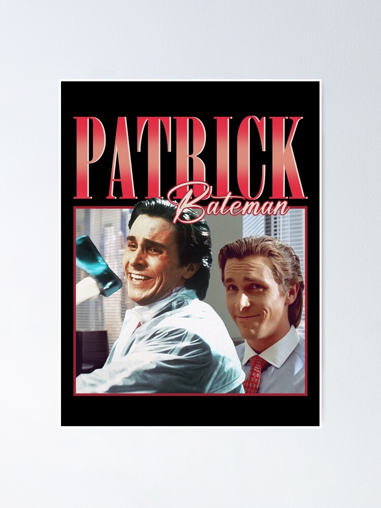 "Patrick Bateman red smile" Poster for Sale by Sharratt3000 | Redbubble