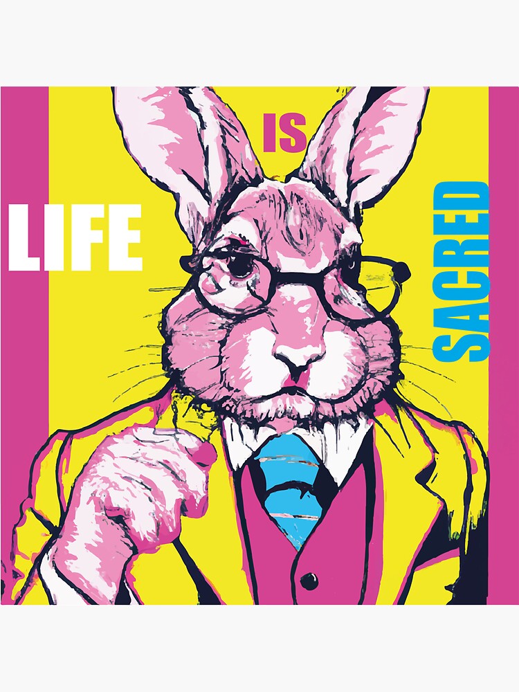 "Bunny The Professor| Rabbit Wearing A Suit" Sticker for Sale by ...