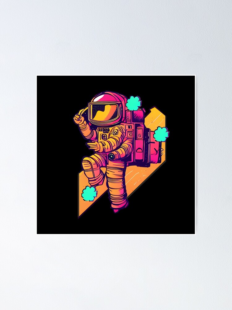 "Colorful Astronaut " Poster for Sale by nuel-art | Redbubble
