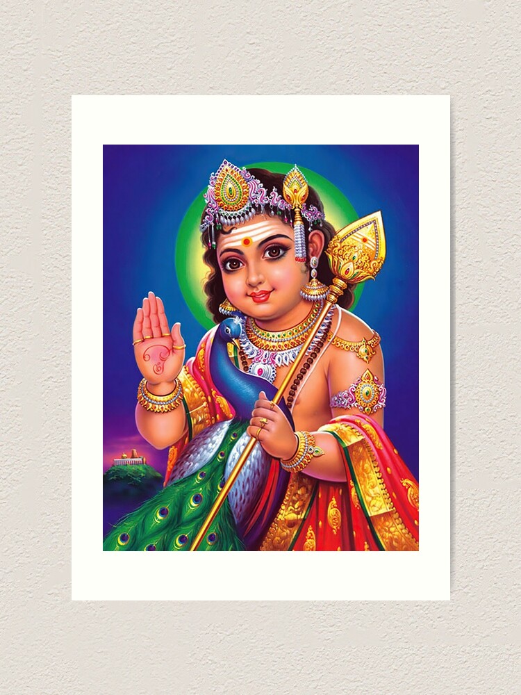 "Lord Murugan Kartikeya Hindu God" Art Print for Sale by Onodera ...