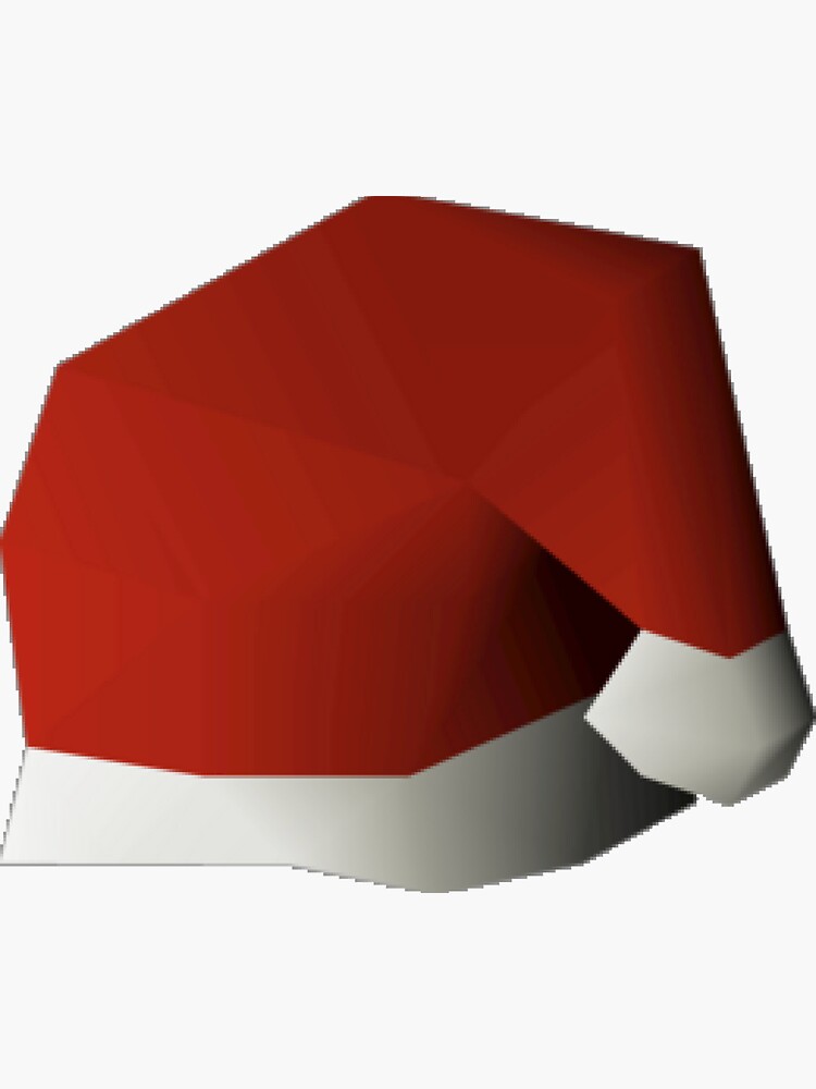 "Santa Hat - runescape " Sticker for Sale by EnjoyMyDesigns | Redbubble