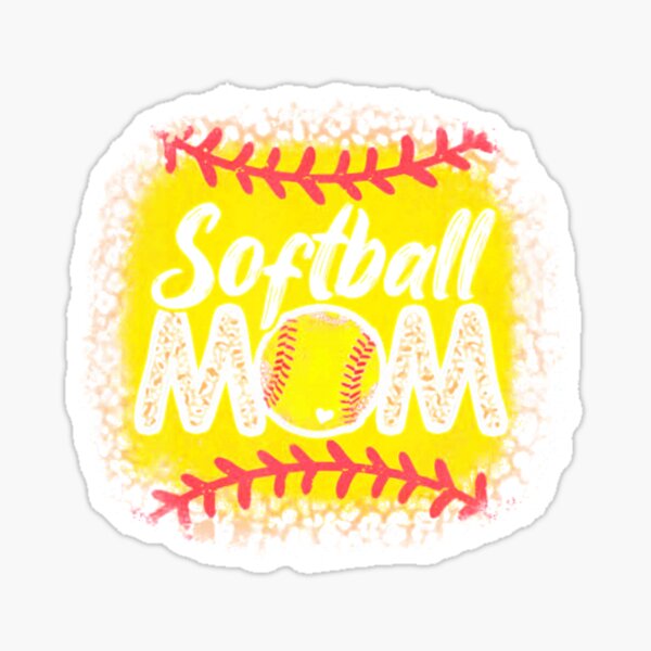 "Bleached Softball Mom" Sticker for Sale by shainanguyen90 | Redbubble