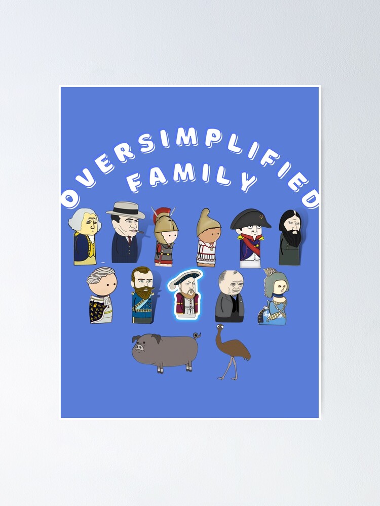 "oversimplified family design is a simple modern design." Poster for Sale by HCR99 | Redbubble