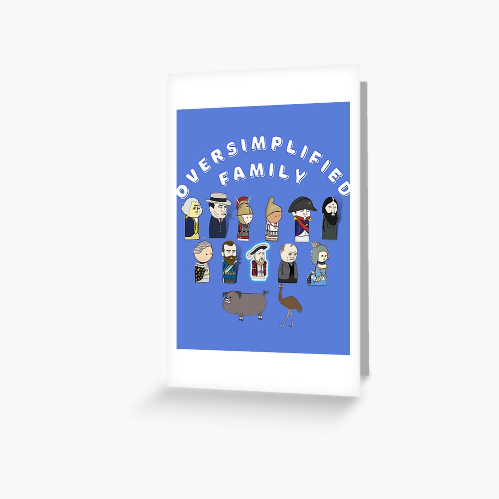 "oversimplified family design is a simple modern design." Greeting Card ...
