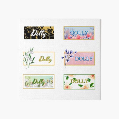 "Dolly name sticker for hydro flask, name sticker image, sticker pack ...