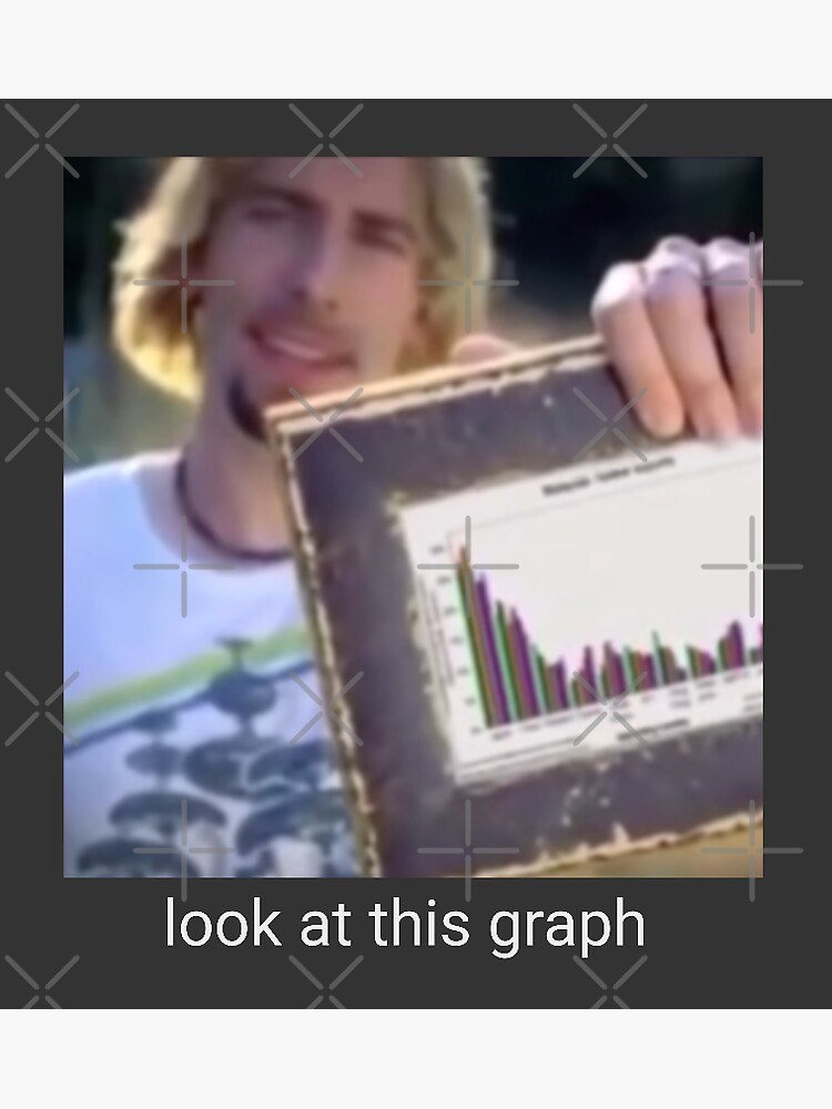 "Look at this graph sticker " Sticker for Sale by DanaanArt111 | Redbubble