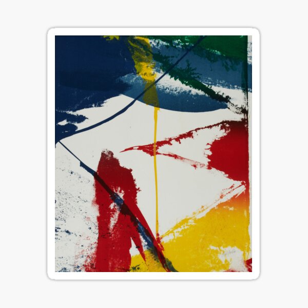 "Chaman profile 1954 by the artist paul jenkins " Sticker for Sale by ...