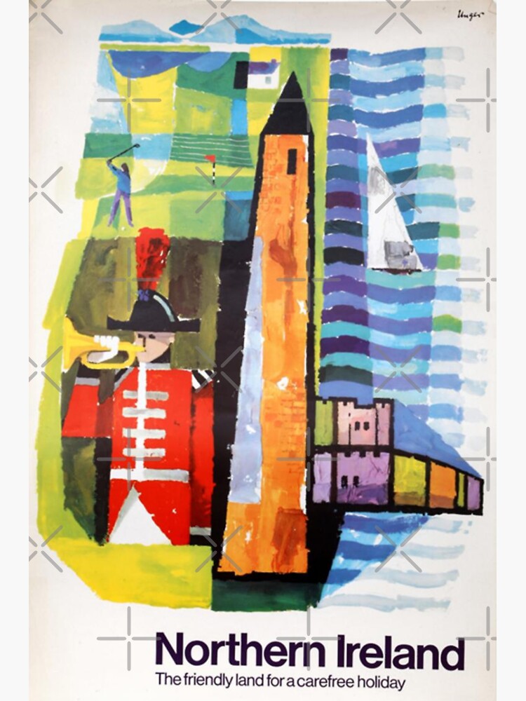 "Northern Ireland Vintage Travel Poster | Irish Tourism Art Poster ...