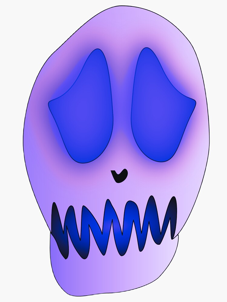 "Halloween scary Skeleton face, Scary Skeleton, Skeleton face" Sticker ...