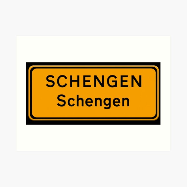 "Schengen Luxembourg road sign" Art Print for Sale by stuwdamdorp ...