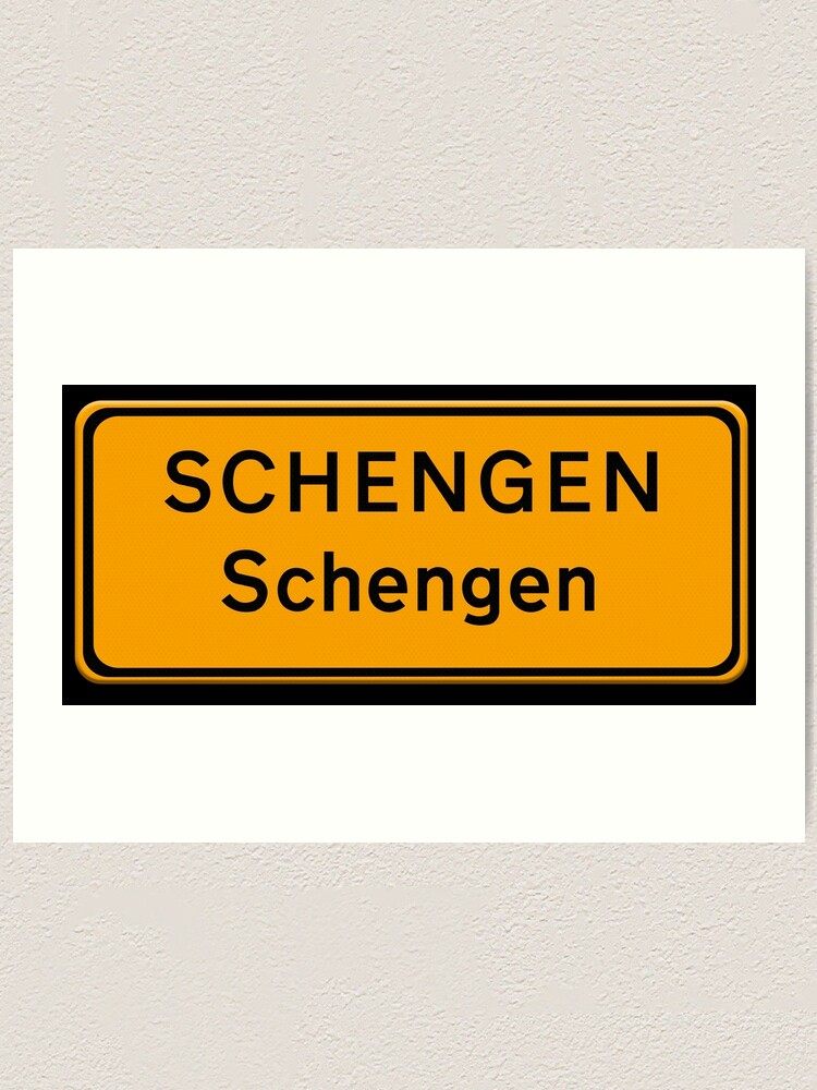 "Schengen Luxembourg road sign" Art Print for Sale by stuwdamdorp ...