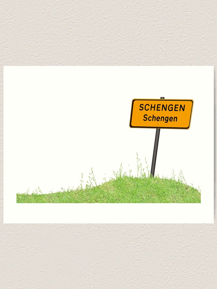 "Schengen road sign" Art Print for Sale by stuwdamdorp | Redbubble