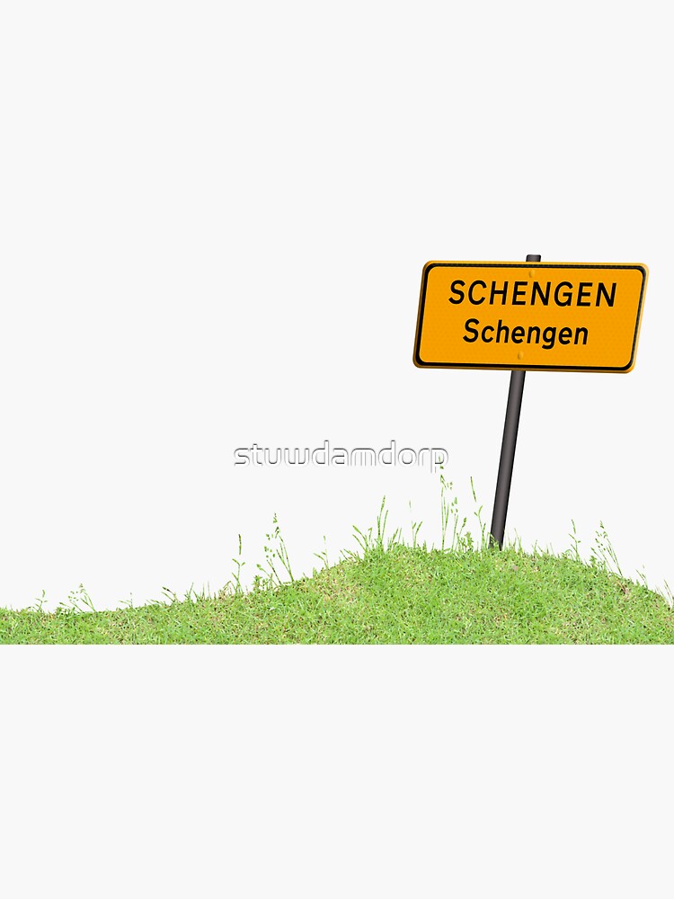 "Schengen road sign" Sticker for Sale by stuwdamdorp | Redbubble