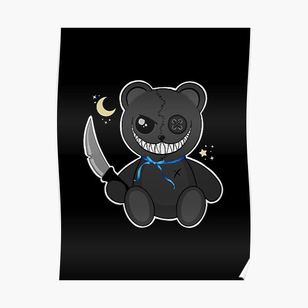 "Terror Teddy" Poster for Sale by sasyall | Redbubble