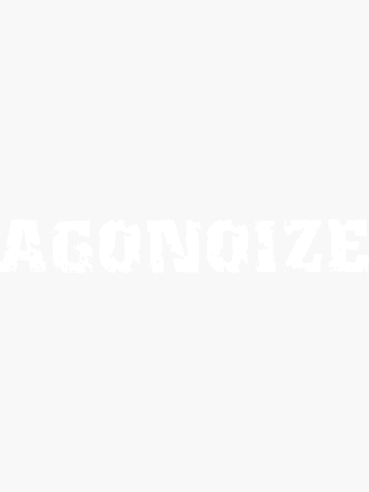 "agonoize" Sticker for Sale by leioaik | Redbubble