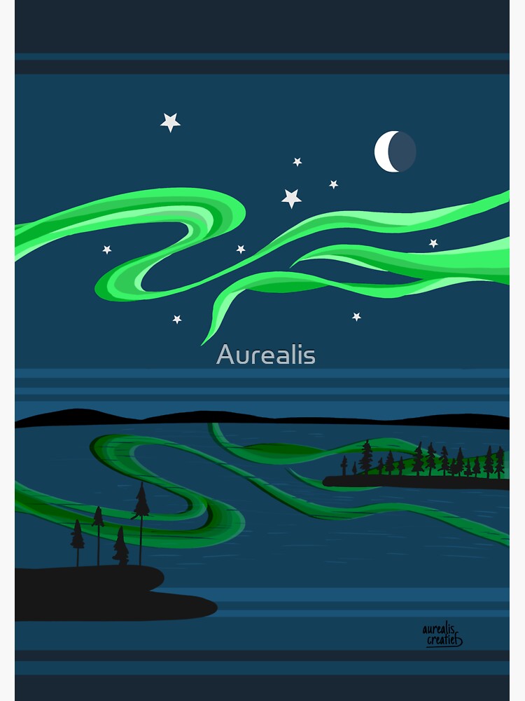 "Northern lights - Aurora - Abstract" Sticker for Sale by Aurealis ...