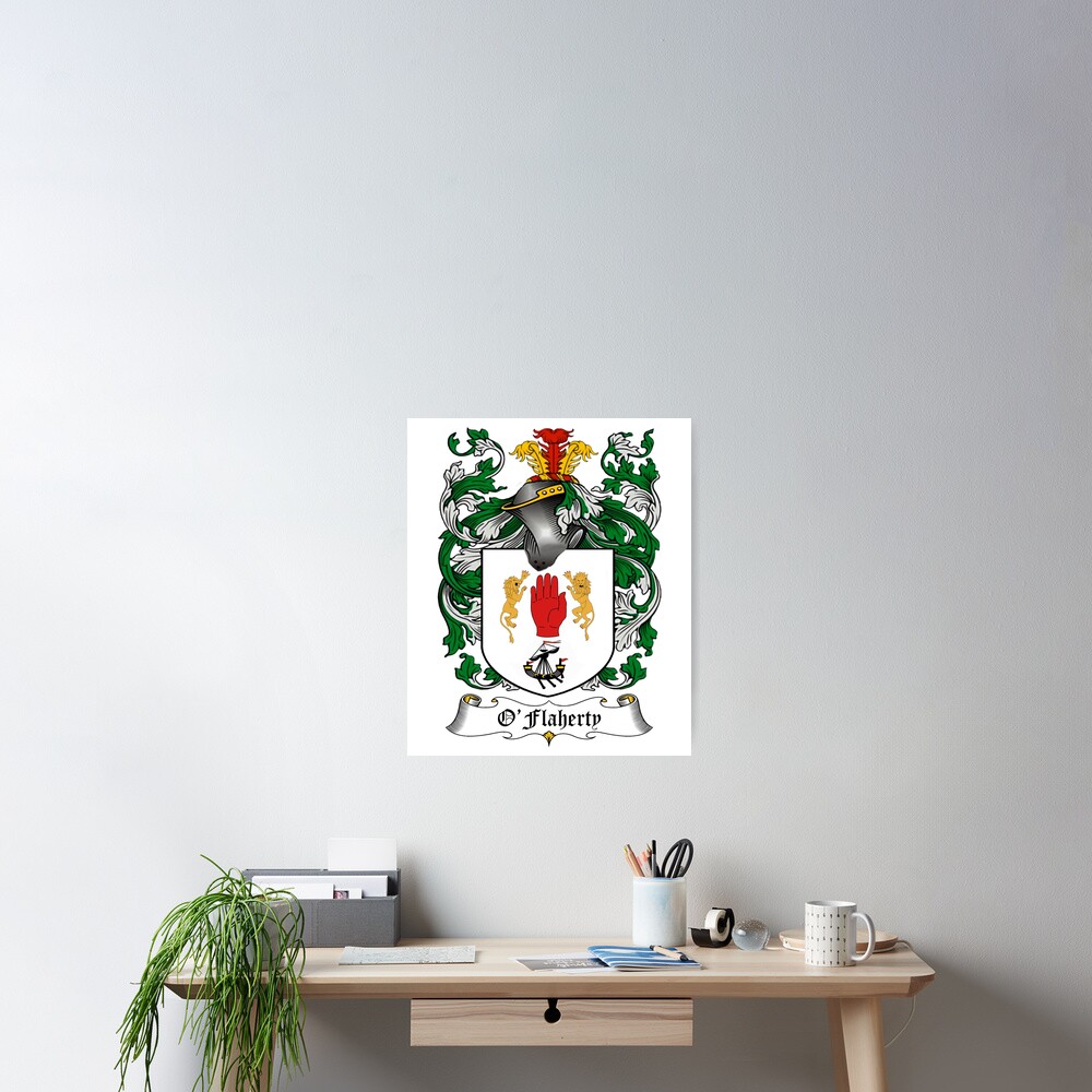 "O'FLAHERTY FAMILY CREST" Poster for Sale by CathalDevlin | Redbubble
