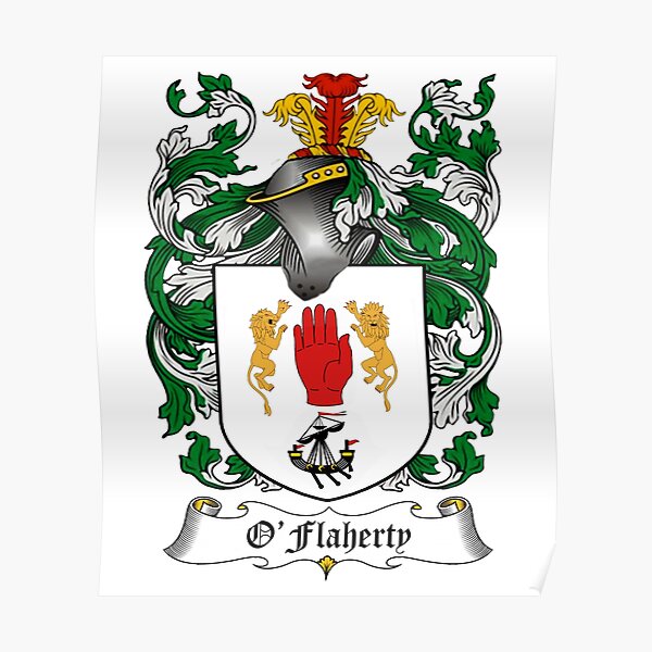 "O'FLAHERTY FAMILY CREST" Poster for Sale by CathalDevlin | Redbubble