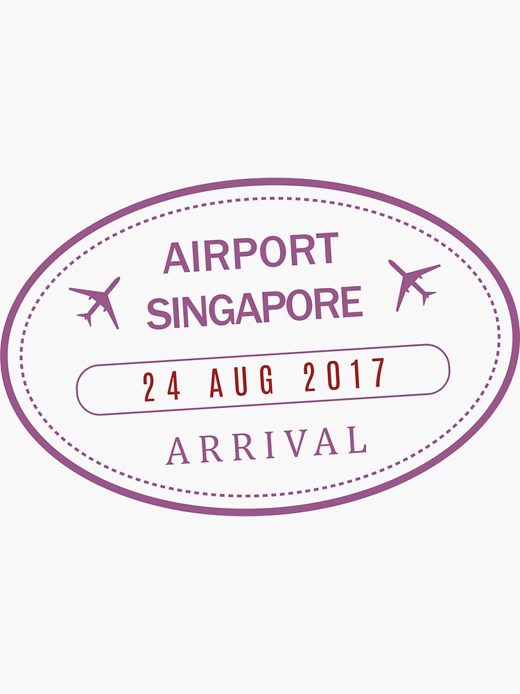 "Singapore - Passport Stamp" Sticker for Sale by Sejmen | Redbubble
