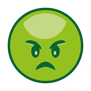 "I Hate You Angry green Emoji" Poster for Sale by bolkibox | Redbubble