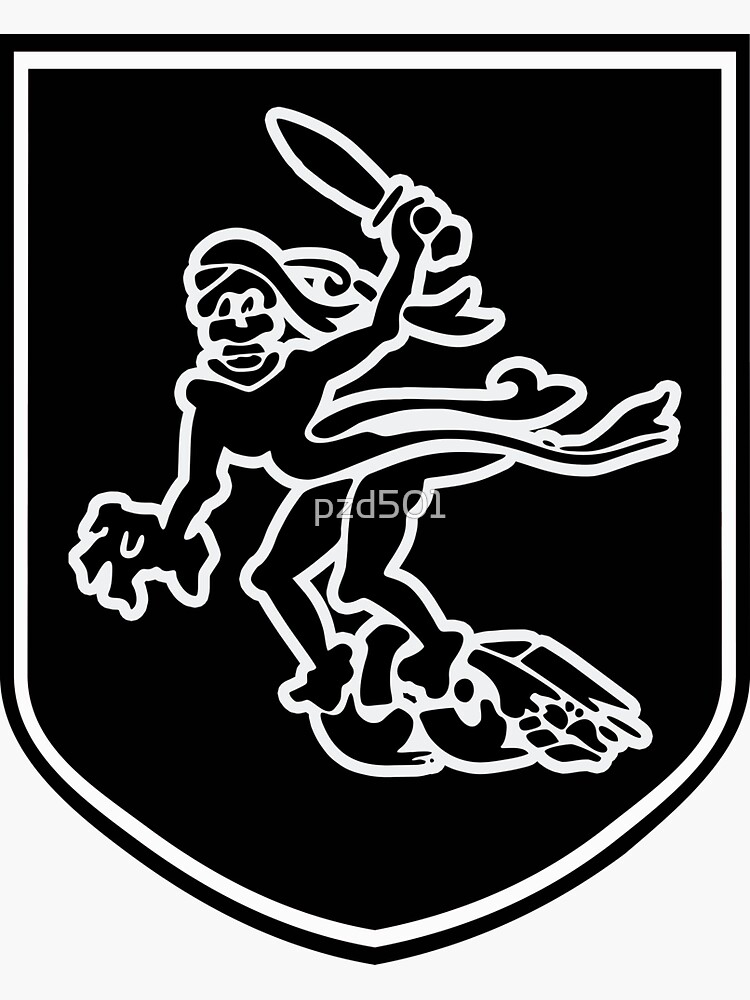 "Ghost Division - 7th Panzer Division - Shield Clean Style " Sticker ...