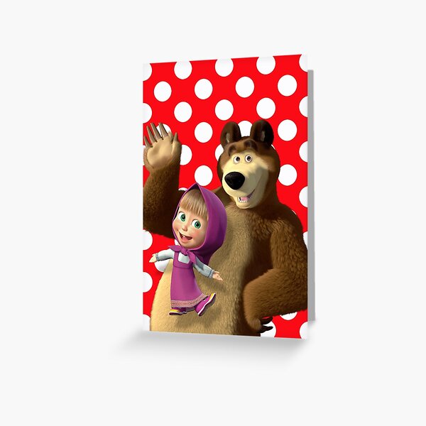 Masha And The Bear Greeting Cards | Redbubble