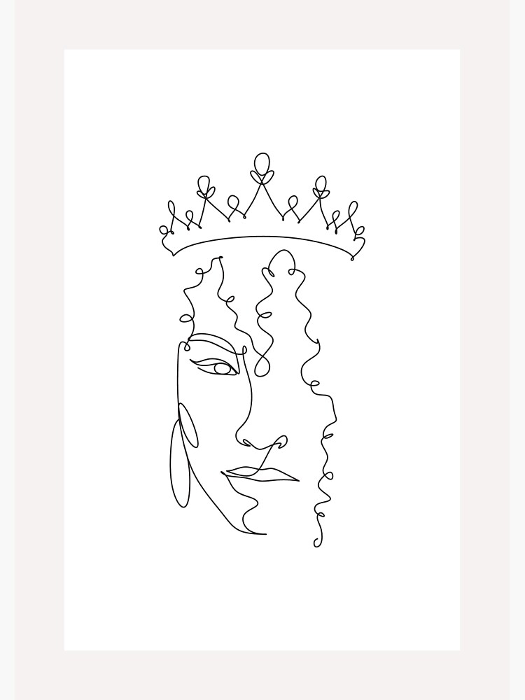 "Queen Line Art" Sticker for Sale by marianavika | Redbubble