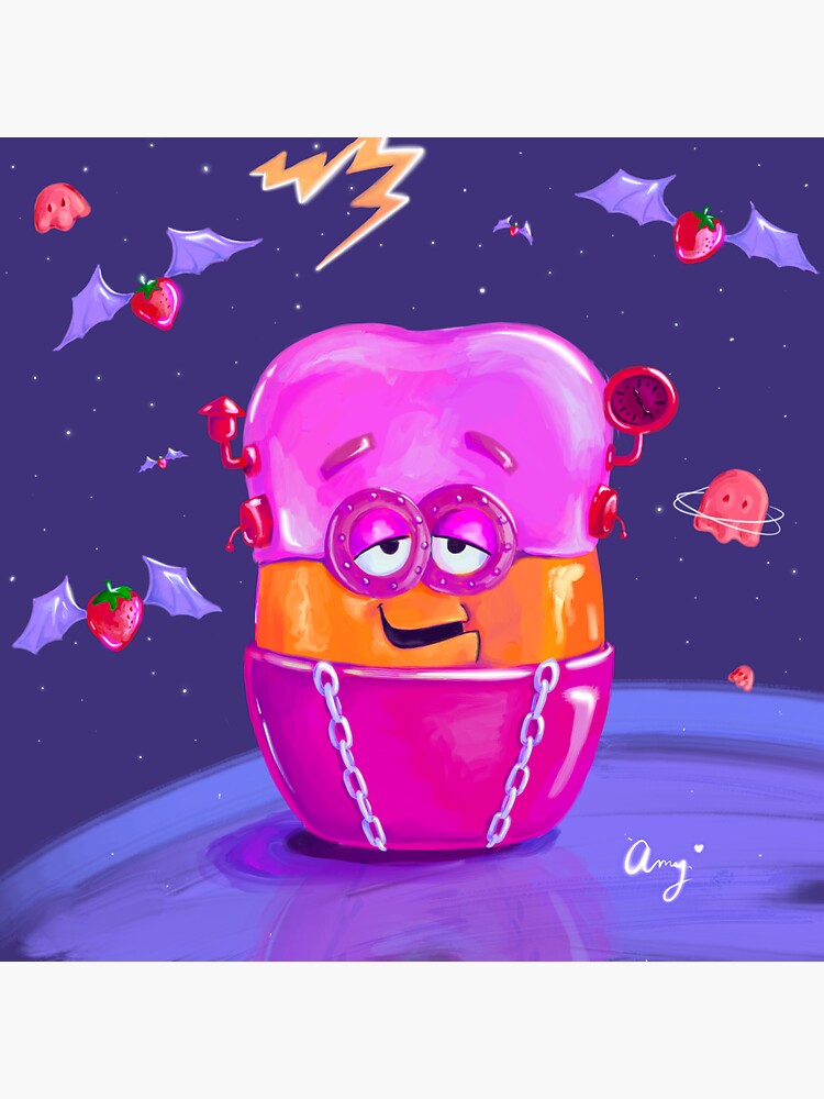 "Boo Berry McNugget" Sticker for Sale by AmyGreenbankArt | Redbubble