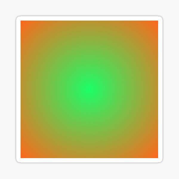 "Neon Orange Radial Gradient #6 | Beautiful Gradients" Sticker for Sale ...