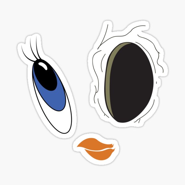"Yellow Duck Eyes, Cartoon Duck, Yellow Duck, Duck Bone " Sticker for ...