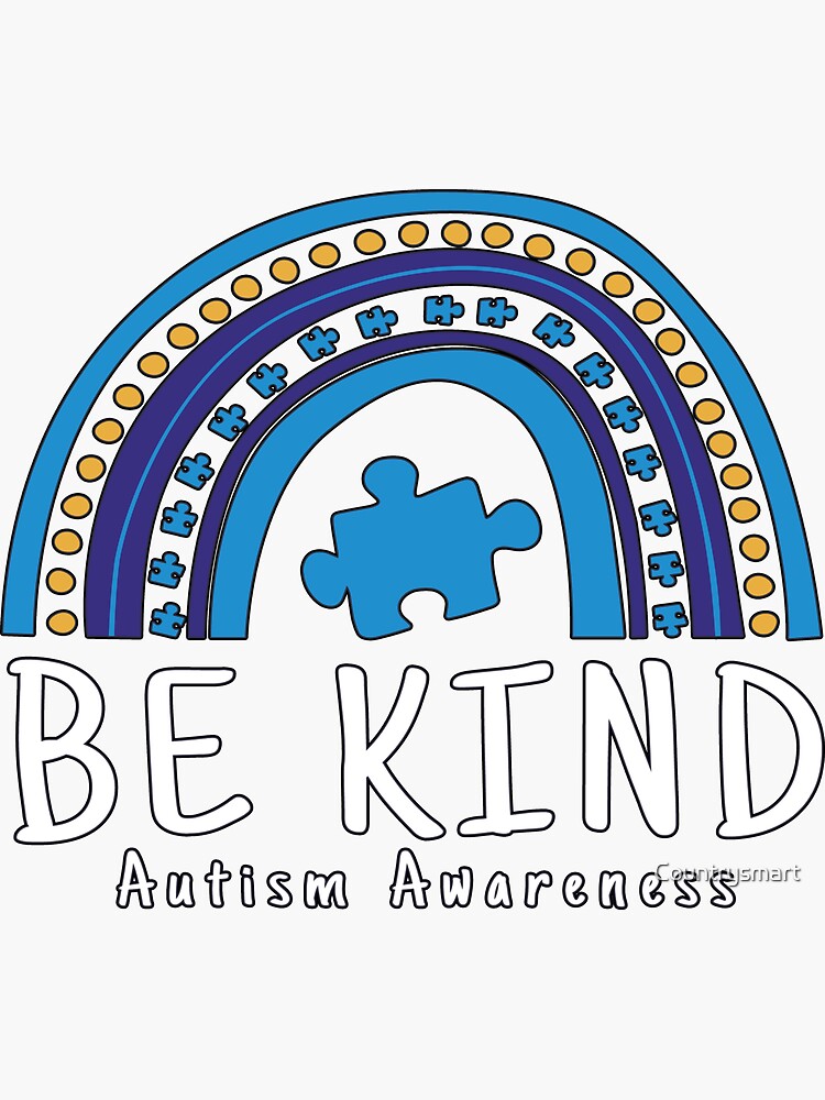 Pegatina «Sea amable conciencia del autismo empatía Energía de moda ...