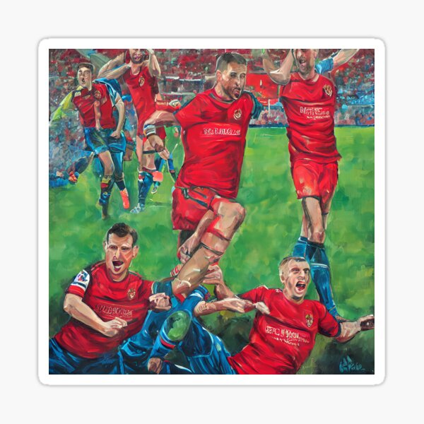 "Wrexham AFC "Celebration" Painting" Sticker for Sale by Nayith10 ...