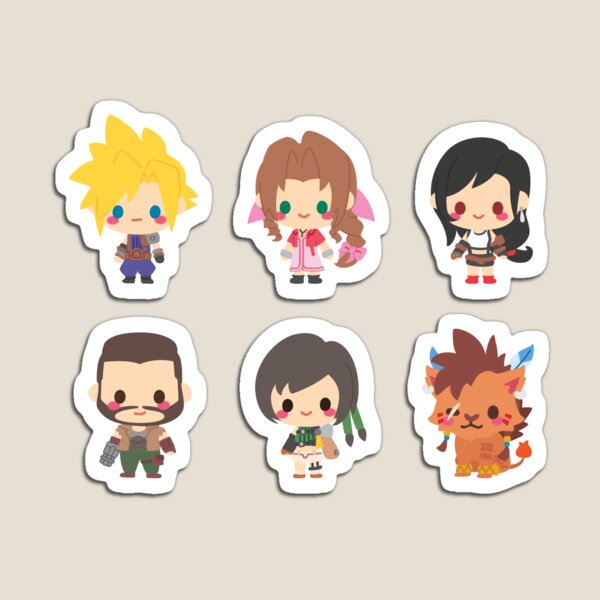 "FF7 Clipart, FFVII Vector, Video Game Doodle, Kawaii Cloud Tifa, Cute ...