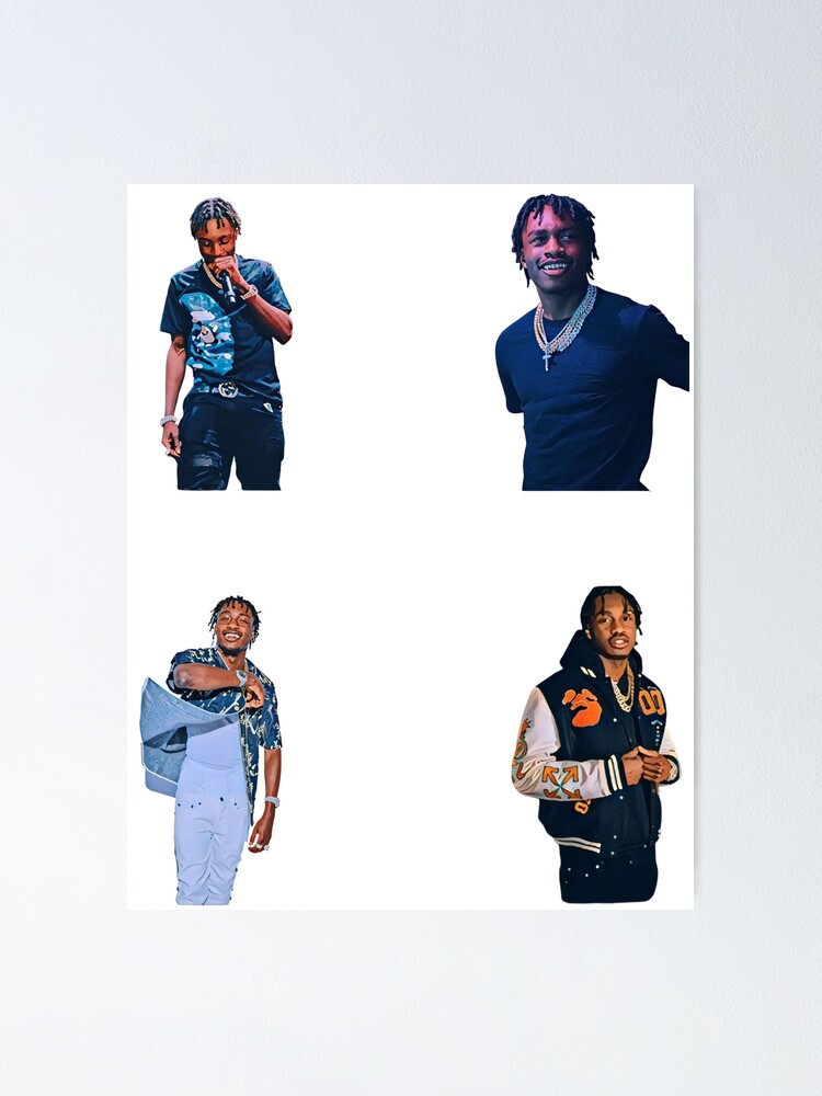 "Lil Tjay Sticker Pack " Poster for Sale by loyalistwhiz | Redbubble