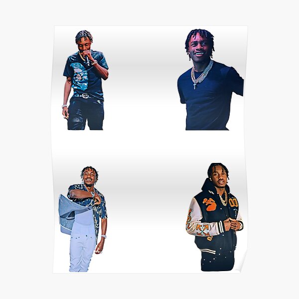 "Lil Tjay Sticker Pack " Poster for Sale by loyalistwhiz | Redbubble
