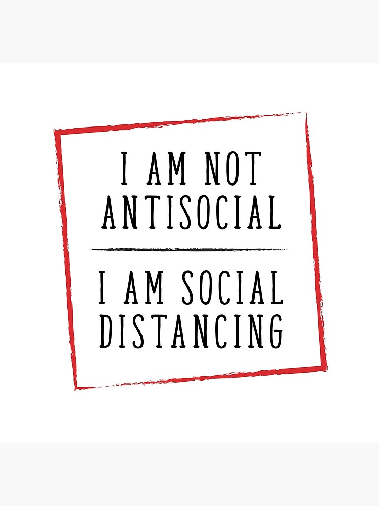 "İm not antisocial " Poster for Sale by Designed1990 | Redbubble