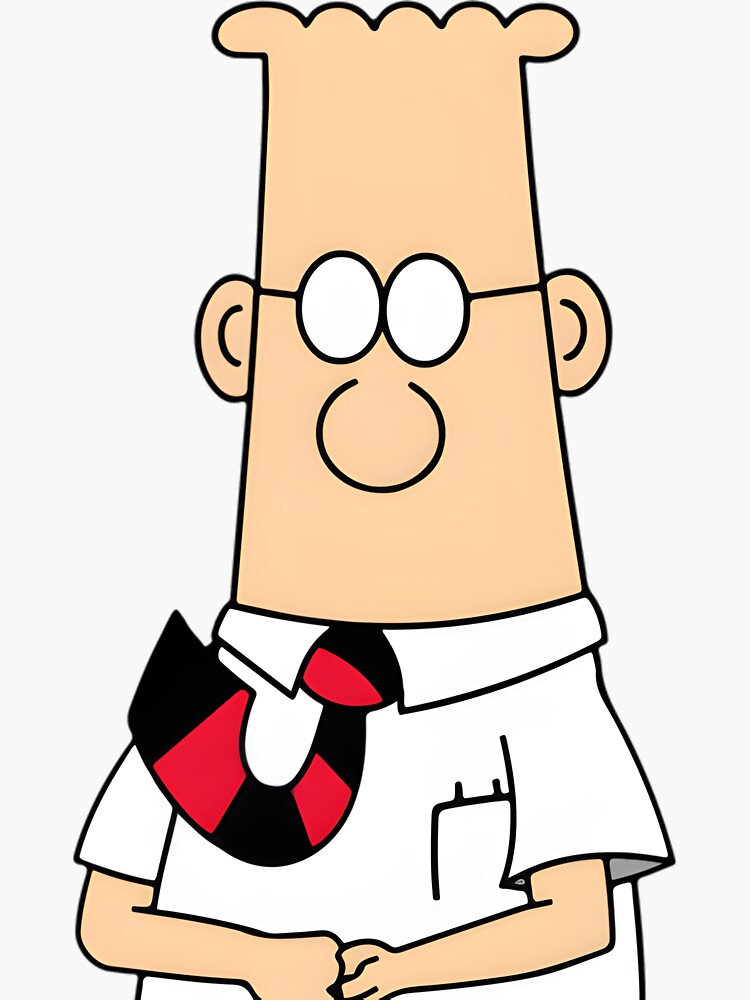 "Dilbert Classic " Sticker for Sale by engdaeflinn | Redbubble