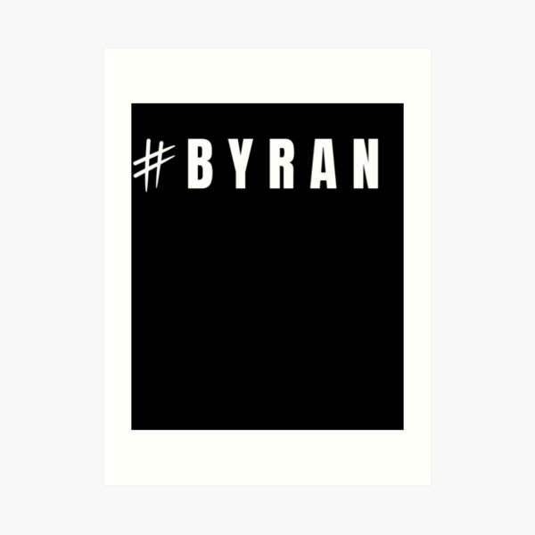 "Hello My Name Is BYRAN Funny Name Tag Custome Halloween " Art Print ...