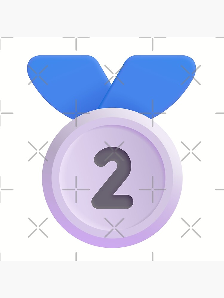 "2nd place medal emoji - optimized" Poster for Sale by abroadDesigns ...