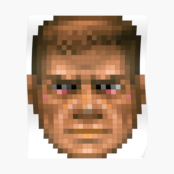 "DOOM HEALTH INDICATOR FACE" Poster for Sale by GlewPrint | Redbubble