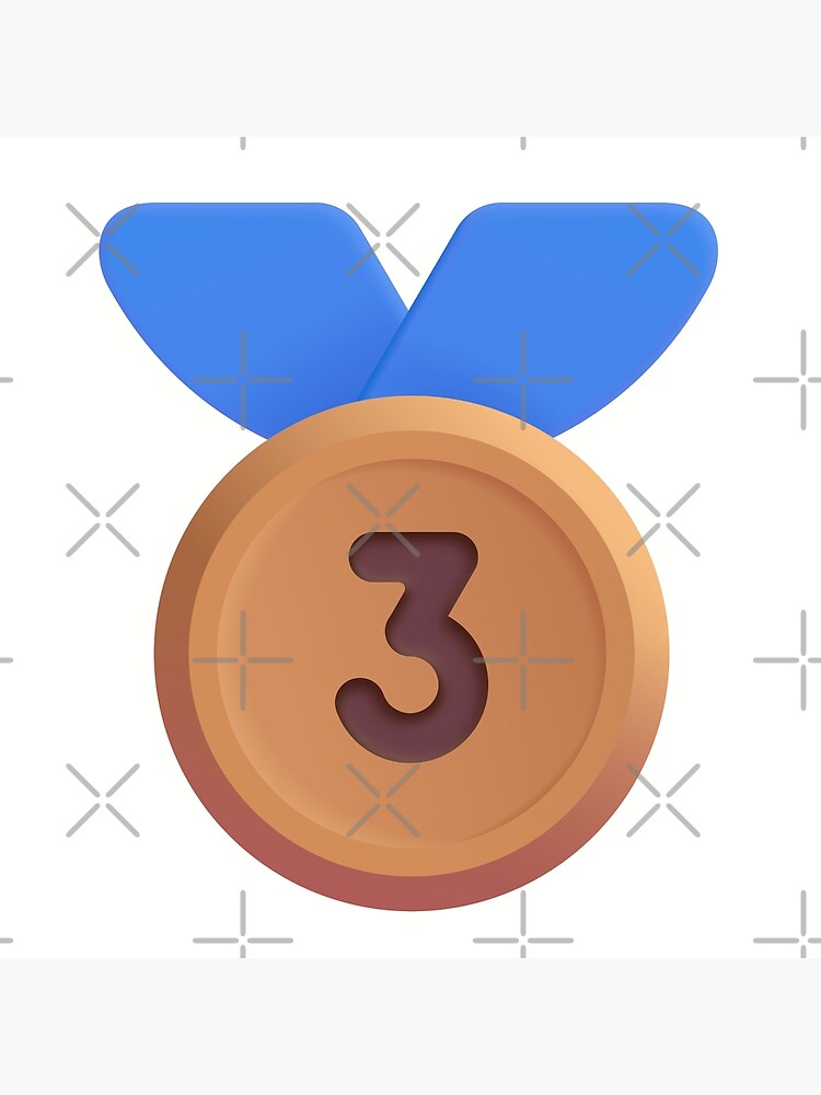 "3rd place medal emoji - optimized" Poster for Sale by abroadDesigns ...