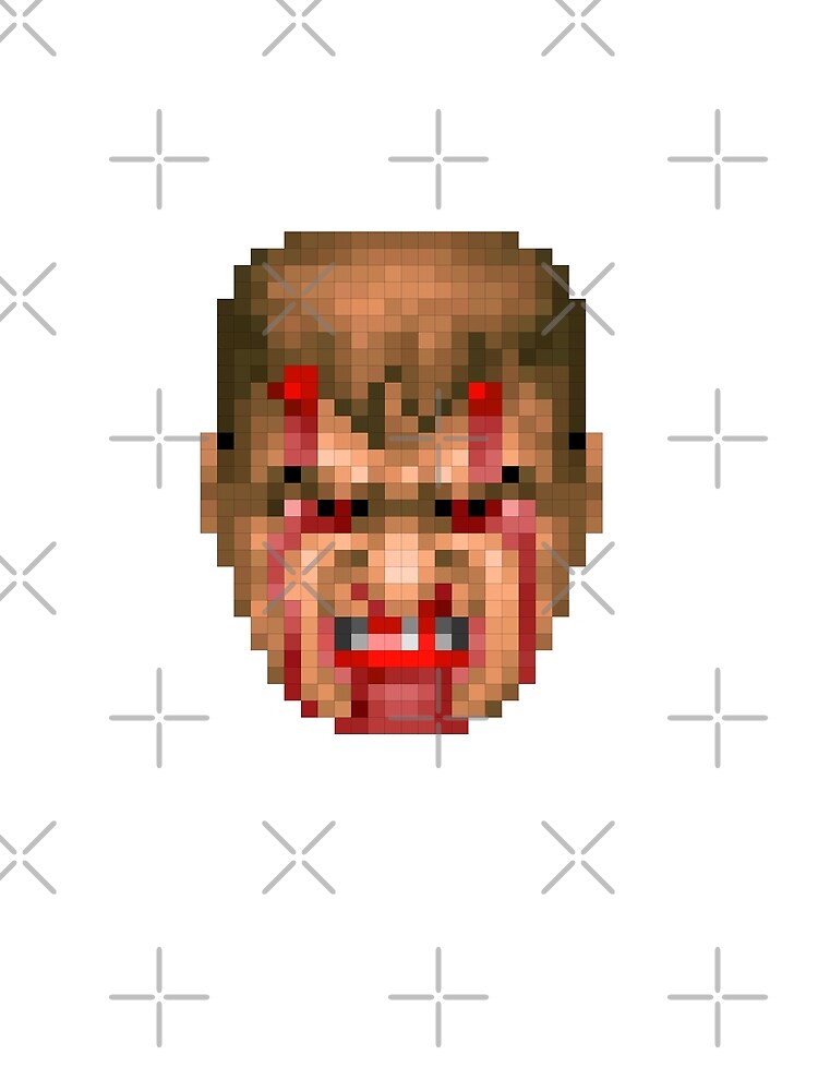 "DOOM HEALTH INDICATOR FACE.2" T-shirt by GlewPrint | Redbubble